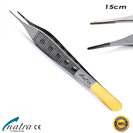 Adson Tissue Forceps Curved 12 Cm 1x2 Teeth Surgical Anatomic Tweezers Natra